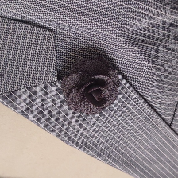 TWENTYONE MEN | Suits & Blazers | Pinstripe Blazer With Lapel Flower ...